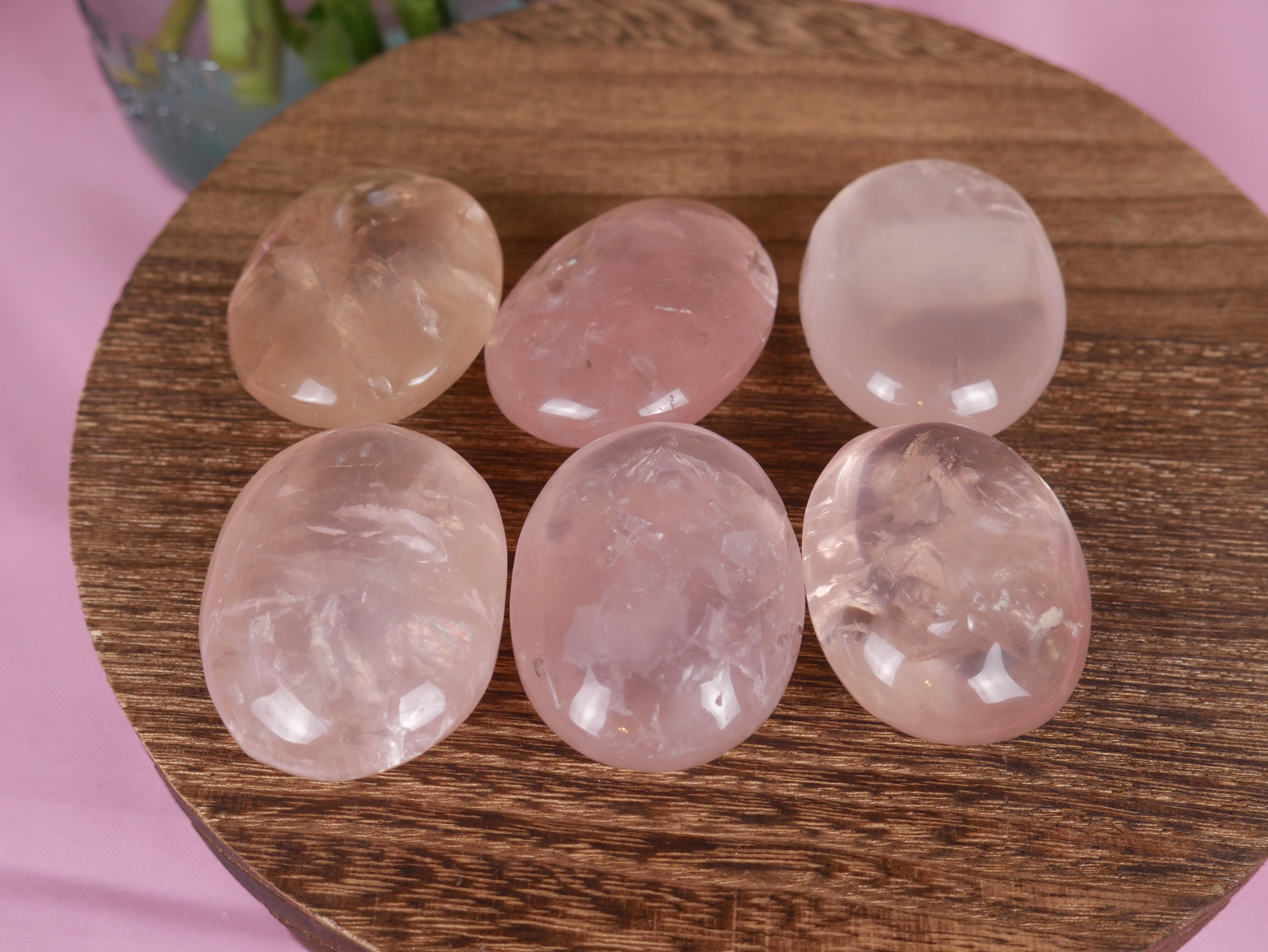 Brazil Rose Quartz Palms [30's] – Go to Gaia Crystals